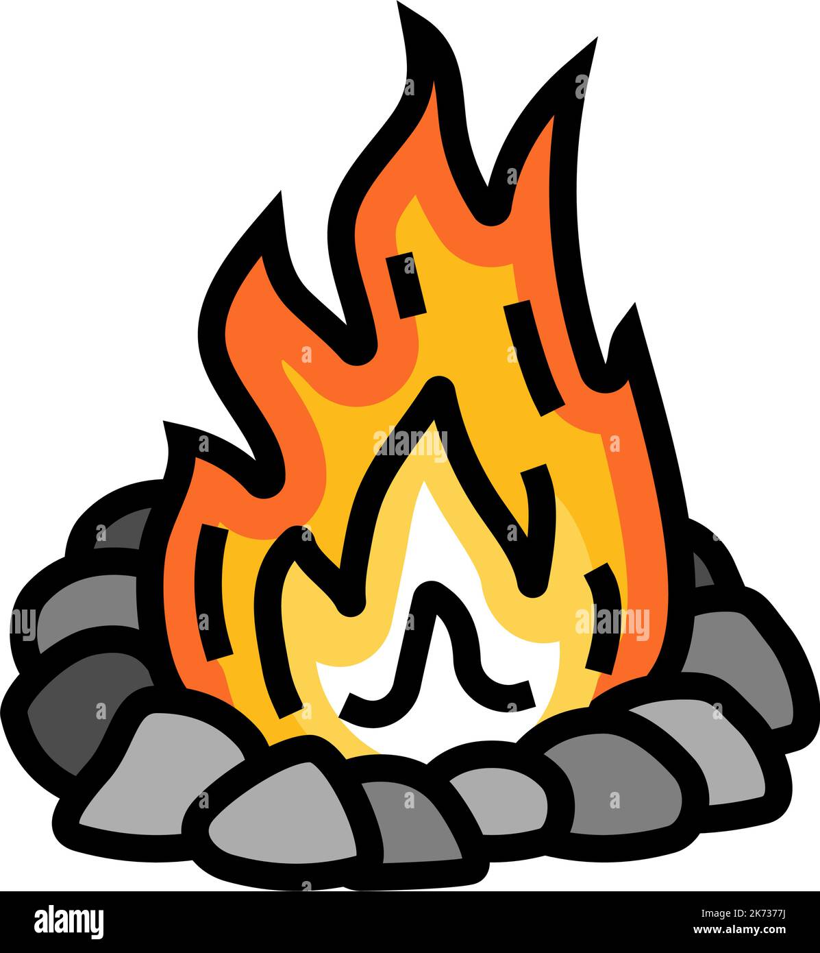 campfire color icon vector illustration Stock Vector Image & Art - Alamy