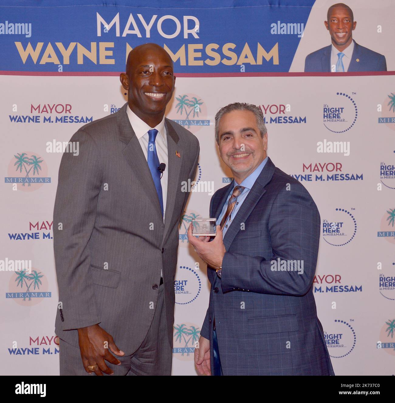 MIRAMAR, FL - OCTOBER 13: City of Miramar Mayor Wayne M. Messam and ...