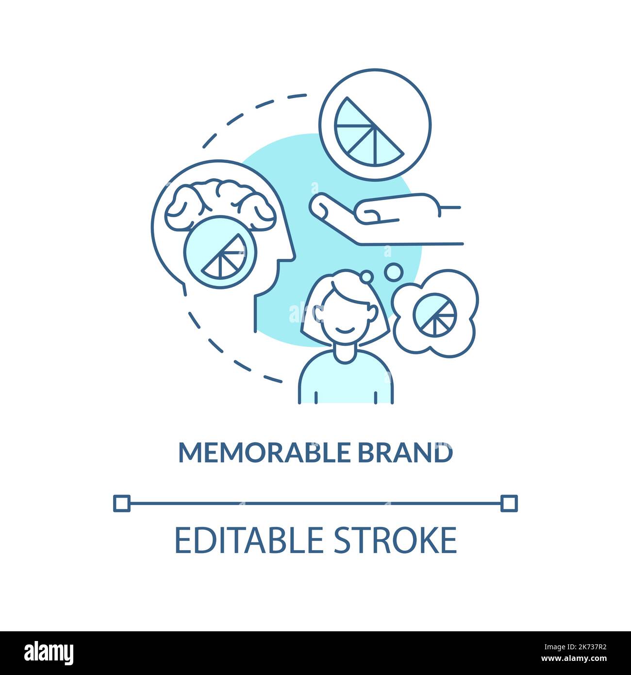 Memorable brand turquoise concept icon Stock Vector Image & Art - Alamy