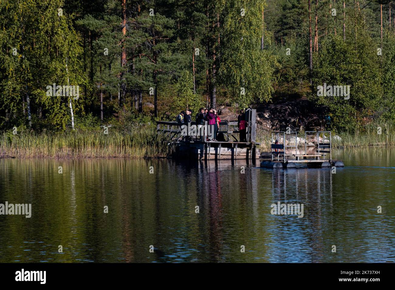 Kouvola, Finland. September 11, 2022. People in a queue for Ketunlossi ...