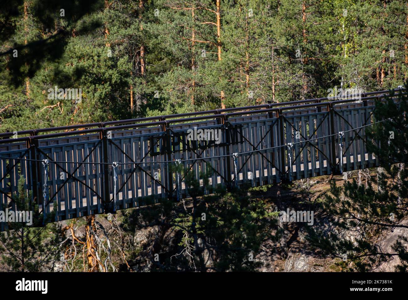 Finland. September 11, 2022. New Lapinsalmi bridge, built in 2019 to ...