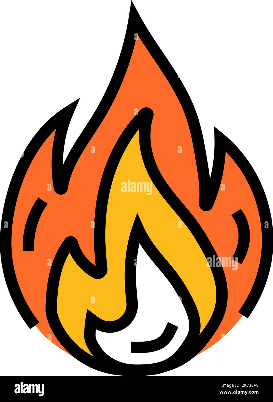 fire hot color icon vector illustration Stock Vector Image & Art - Alamy