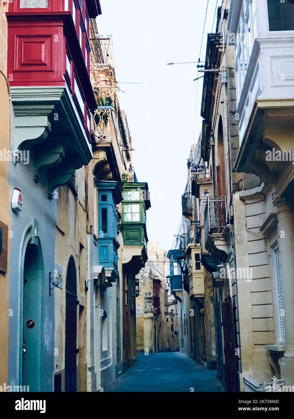 Old street of Rabat Malta Stock Photo - Alamy