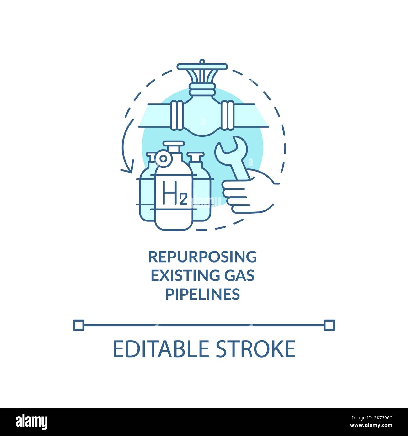 Repurpose existing gas pipelines turquoise concept icon Stock Vector ... Repurpose existing gas pipelines turquoise concept icon Stock Vector ...