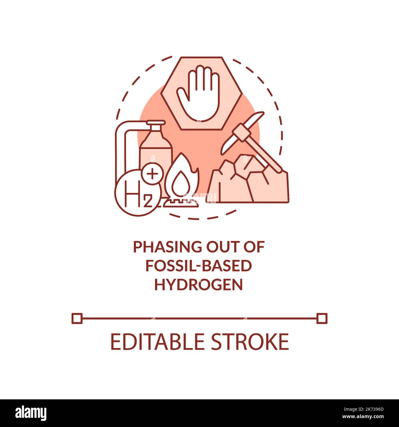Phasing out of fossil based hydrogen red concept icon Stock Vector ... Phasing out of fossil based hydrogen red concept icon Stock Vector ...