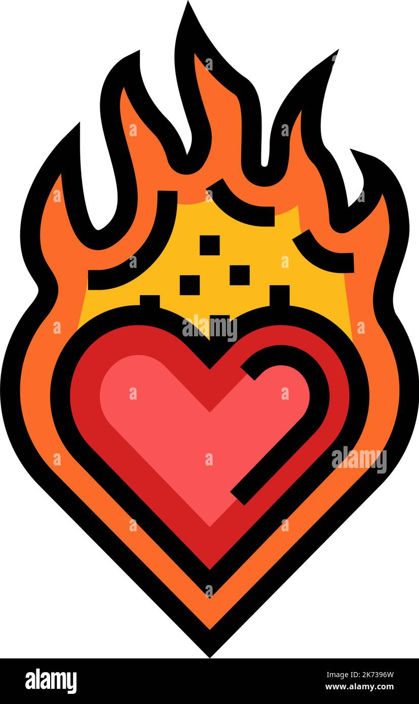 passion fire color icon vector illustration Stock Vector Image & Art ...