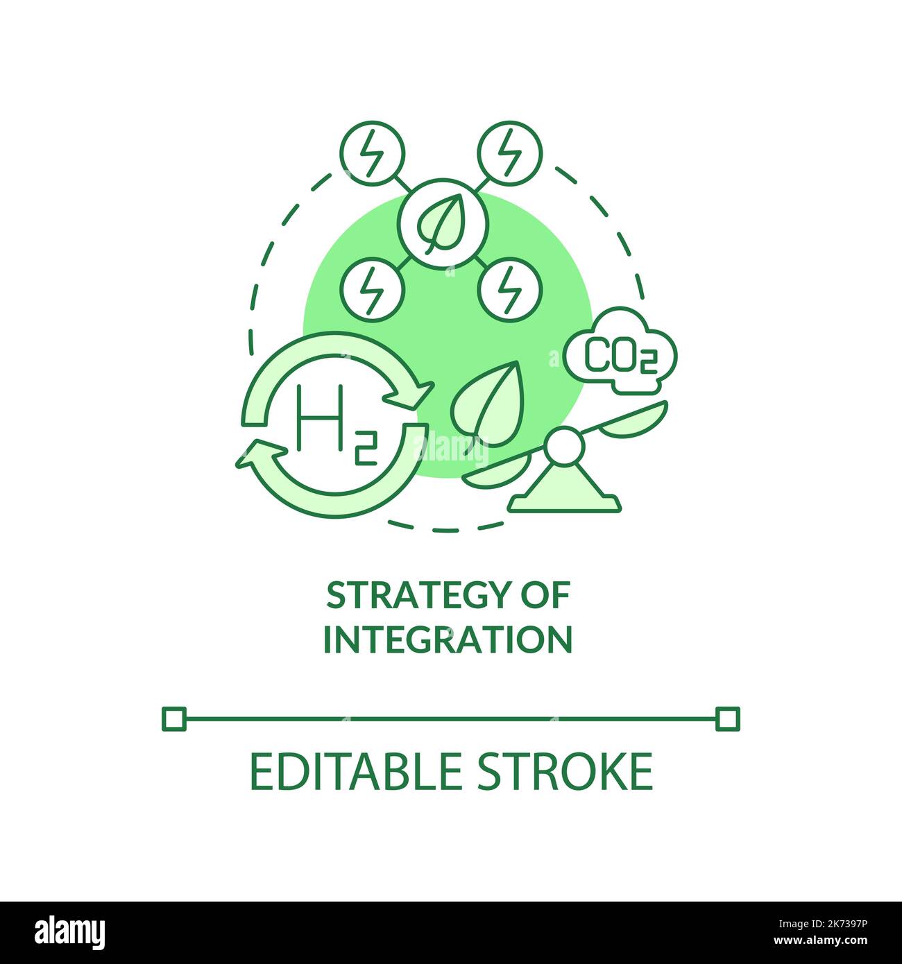 Integration strategy green concept icon Stock Vector Image & Art - Alamy