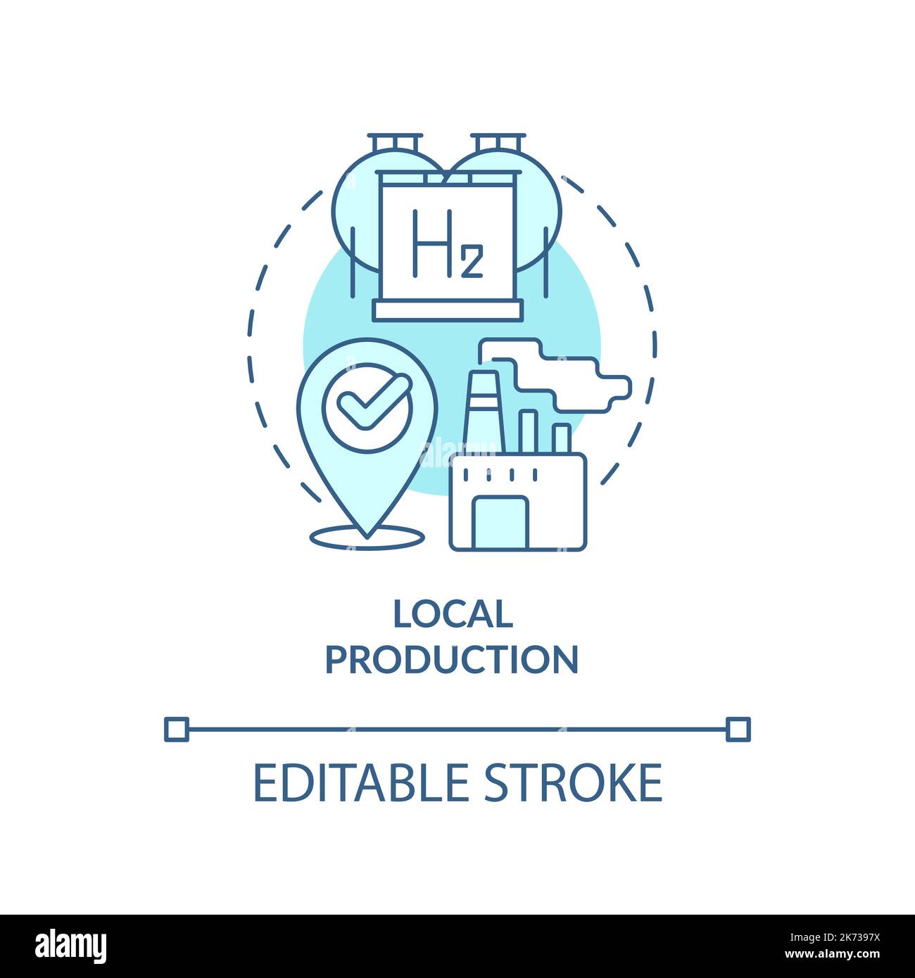 Local production turquoise concept icon Stock Vector Image & Art - Alamy