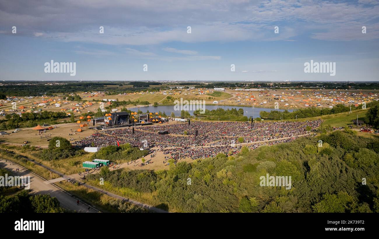 large crowd at scout festival in hedeland Stock Photo - Alamy