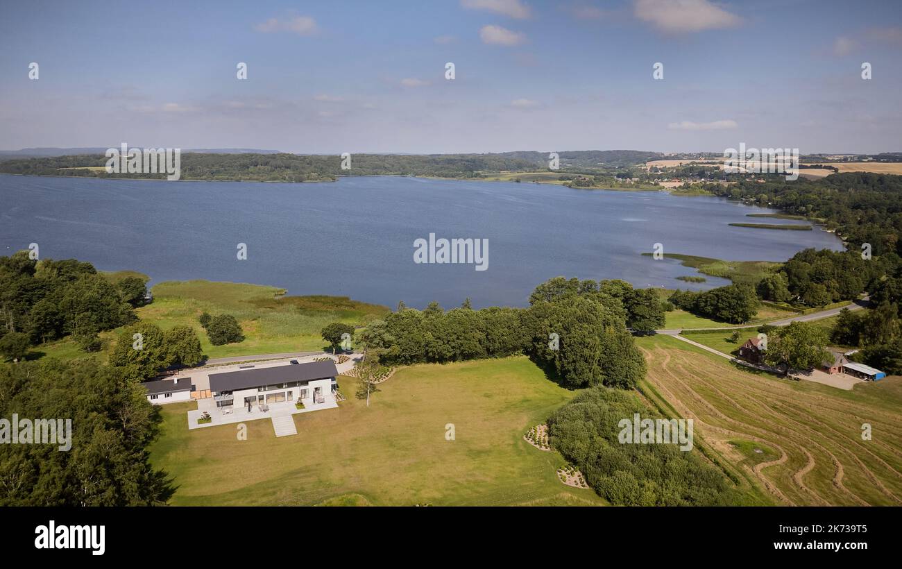 beautiful modern beach house in denmark Stock Photo - Alamy