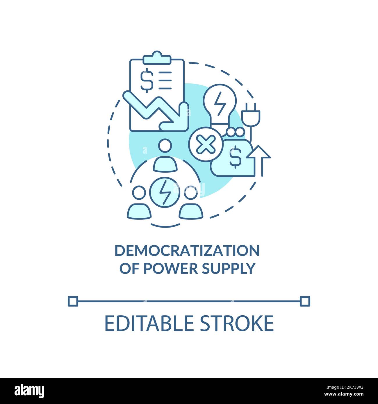 Democratization of energy supply turquoise concept icon Stock Vector ... Democratization of energy supply turquoise concept icon Stock Vector ...