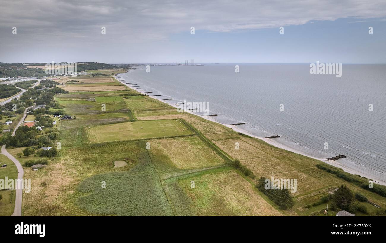 beautiful modern beach house in denmark Stock Photo - Alamy