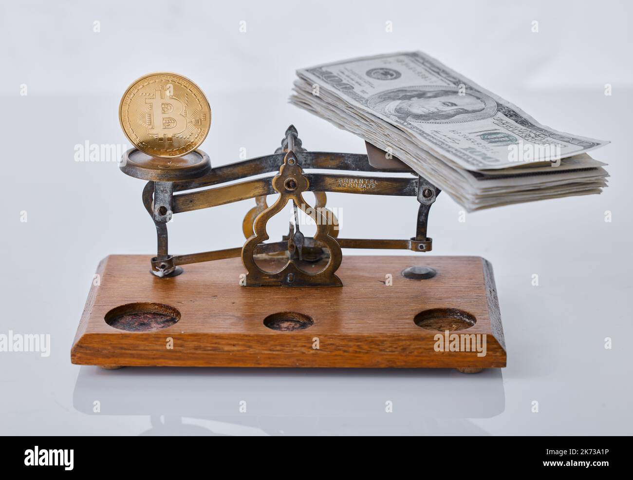 Think of saving as well as getting. a scale balancing a coin and a wad ...