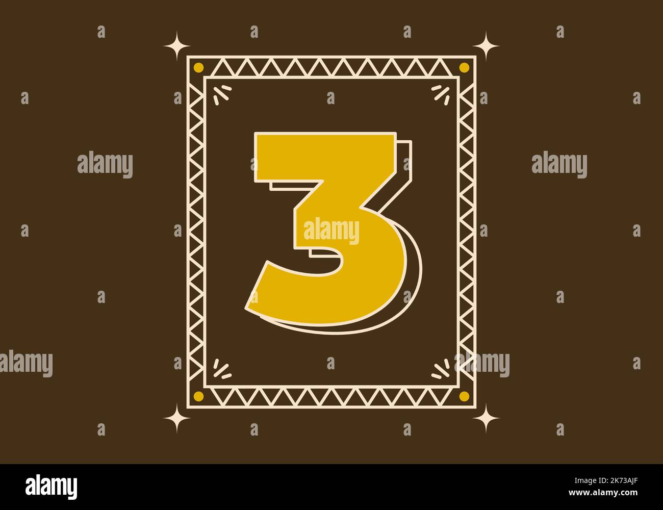 Old three 3 Stock Vector Images - Alamy