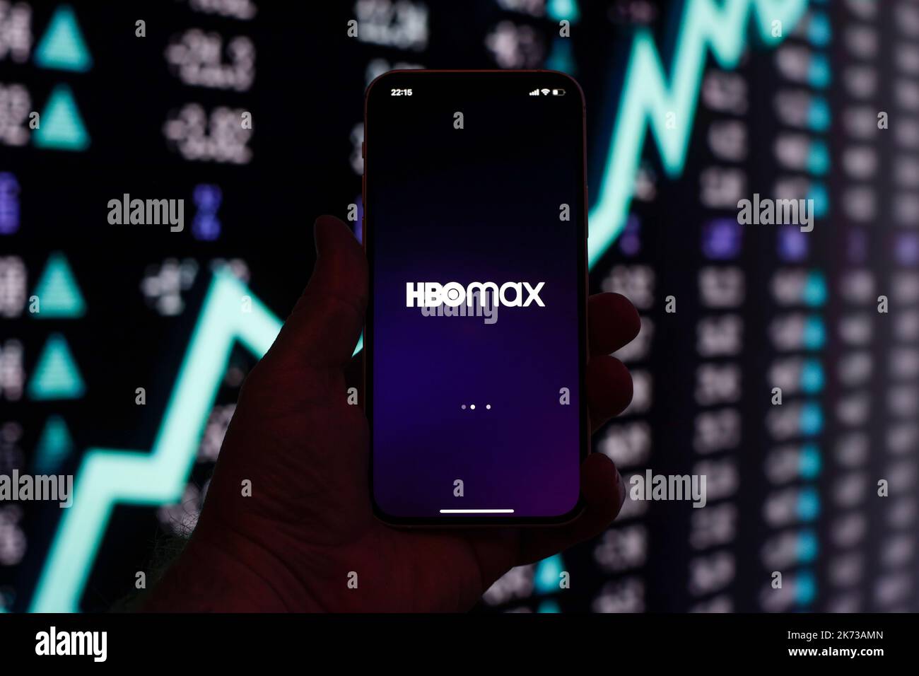 The HBO Max logo is seen in this illustration photo on a portable ...