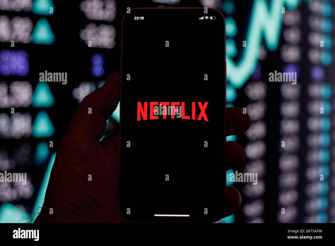 The Netflix logo is seen in this illustration photo on a portable ...
