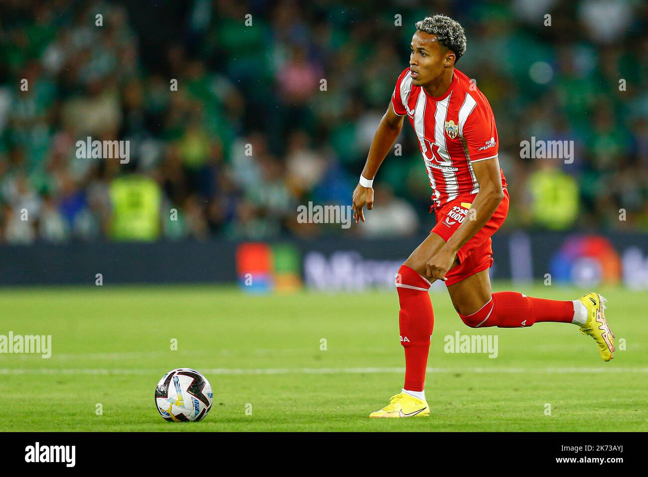 Sevilla, Spain. October 16, 2022, Lazaro Vinícius of UD Almeria during ...