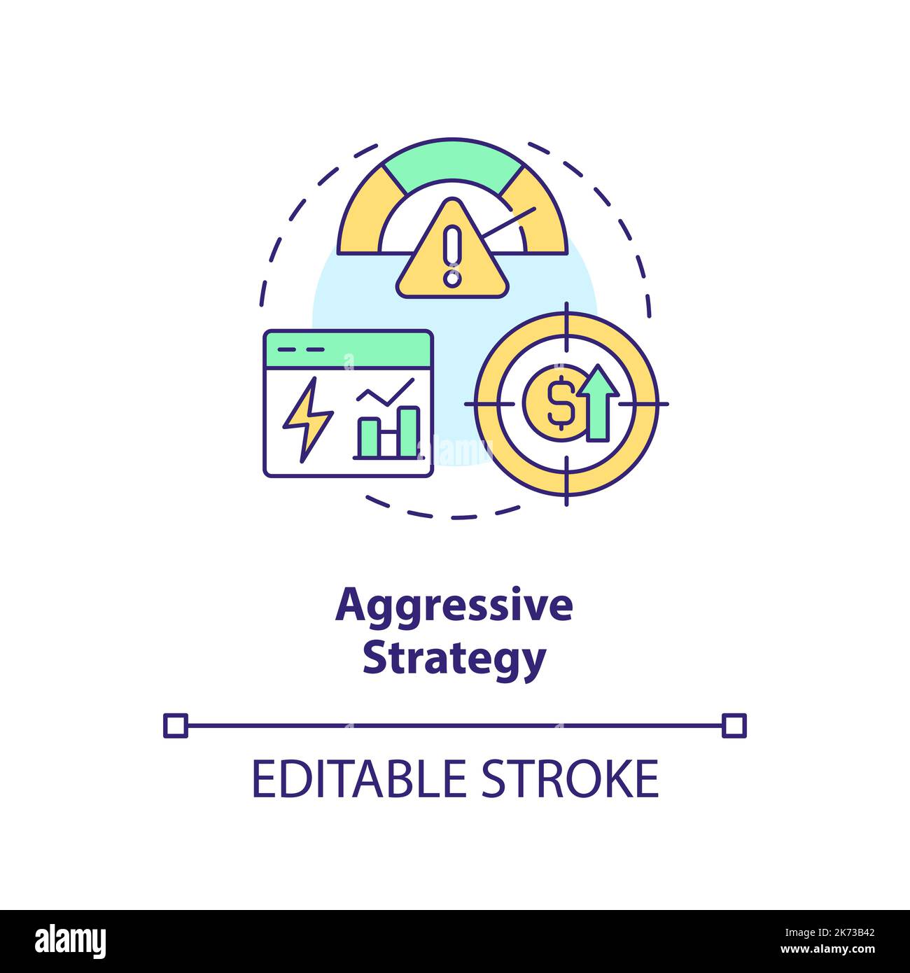 Aggressive strategy concept icon Stock Vector Image & Art - Alamy