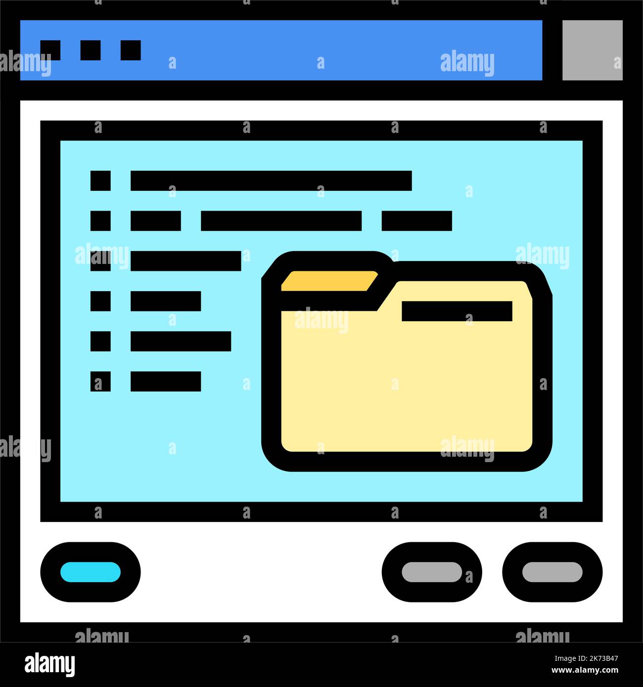 browse folder color icon vector illustration Stock Vector Image & Art ...