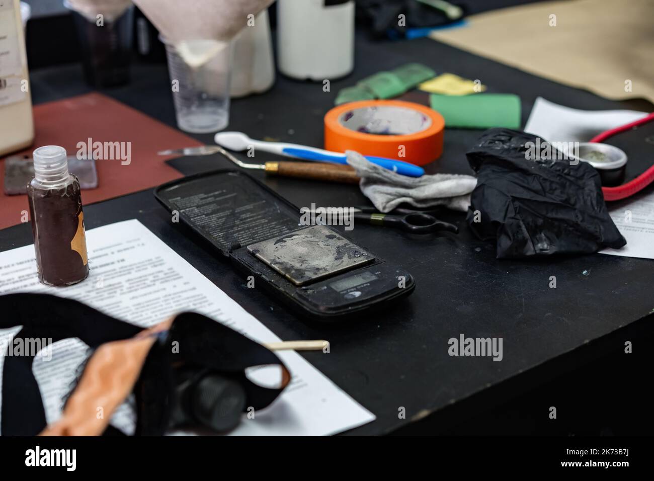 Working tools in a car detailing center Stock Photo - Alamy