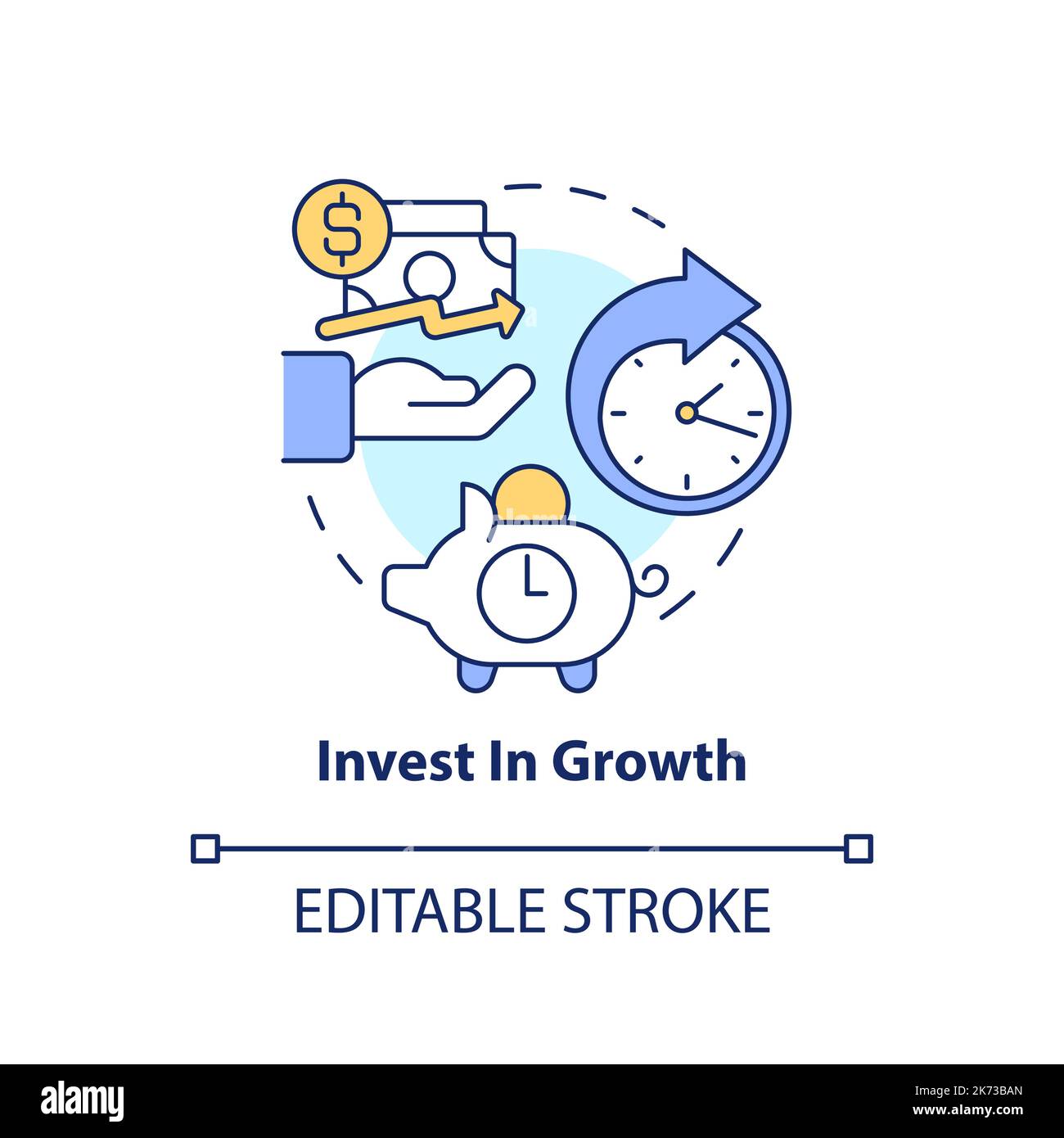 Invest in growth concept icon Stock Vector Image & Art - Alamy