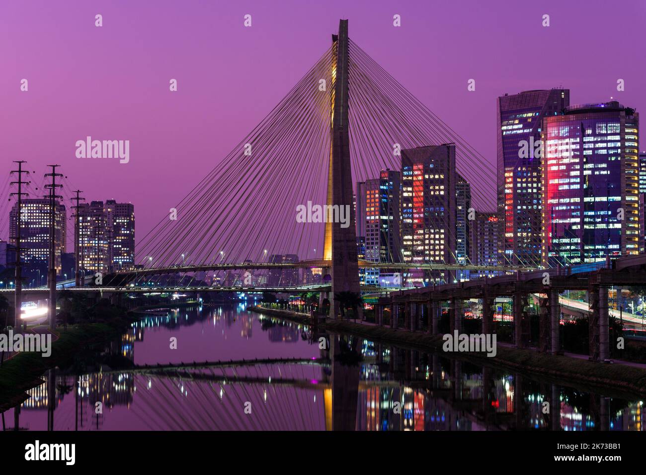 Octavio Frias de Oliveira Bridge in Sao Paulo is the Landmark of the ...