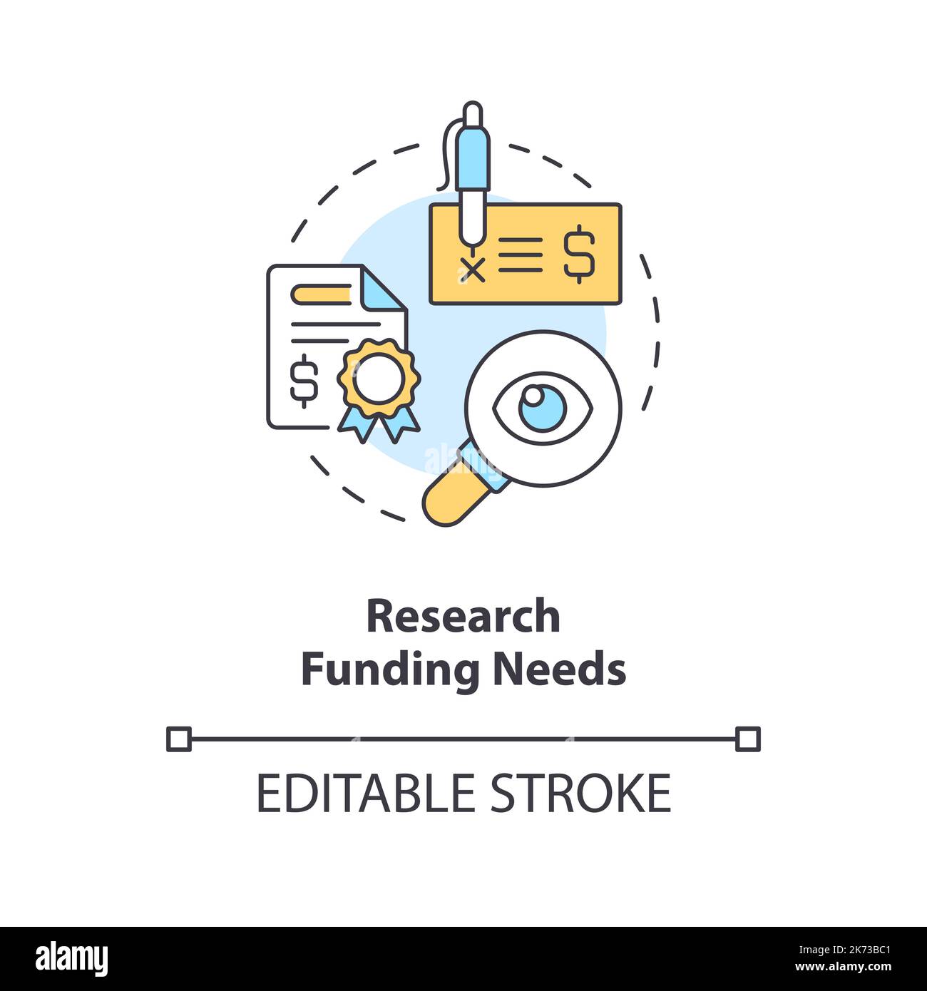 Research funding needs concept icon Stock Vector Image & Art - Alamy