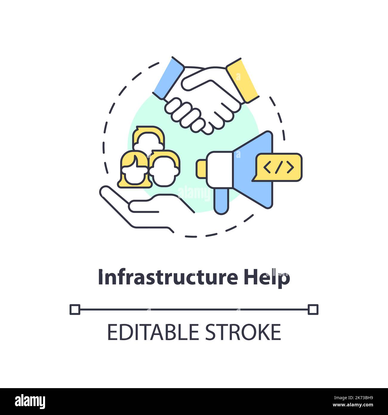 Infrastructure help concept icon Stock Vector Image & Art - Alamy