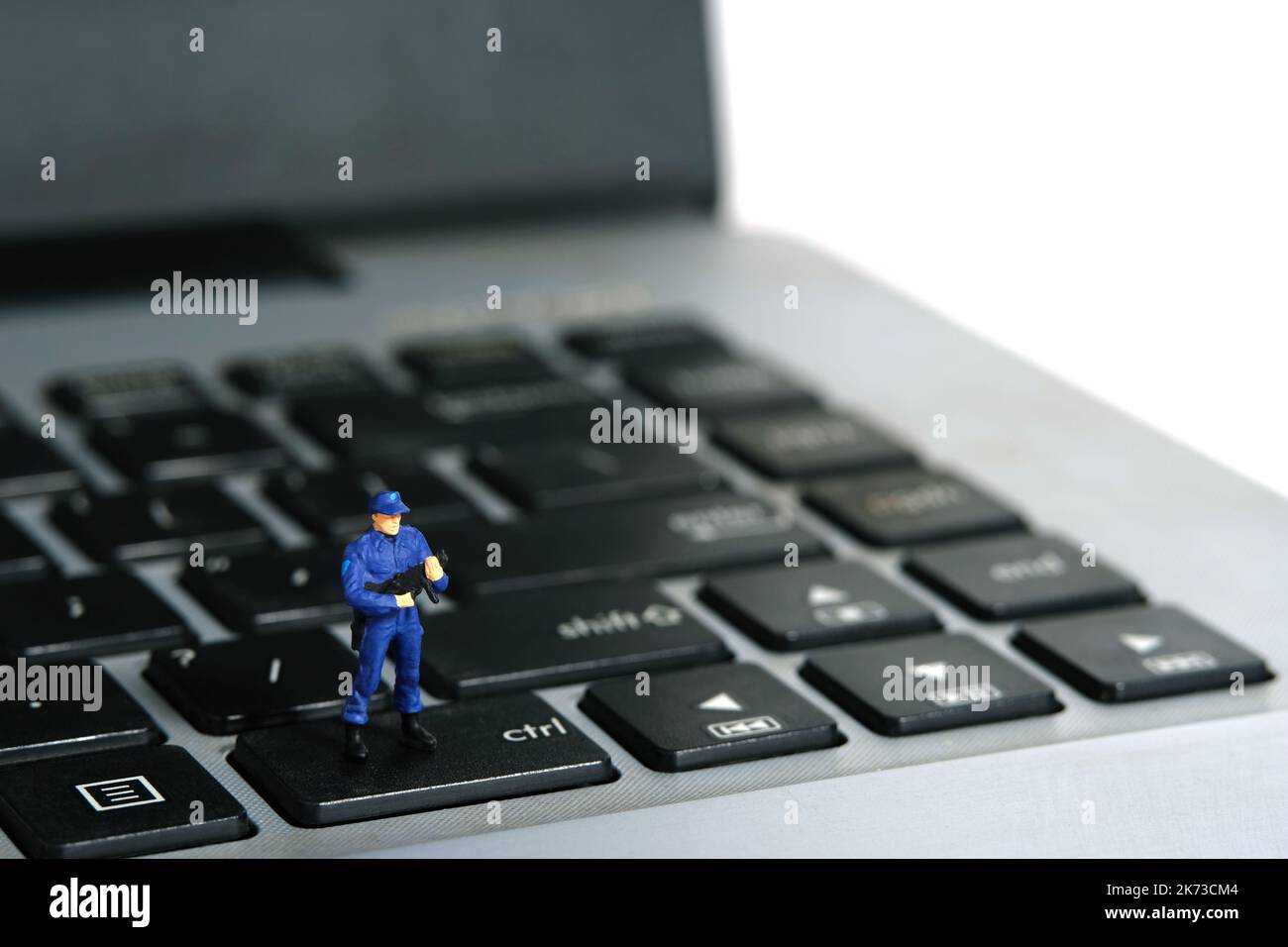 Miniature people toy figure photography. Web data privacy concept. A ...