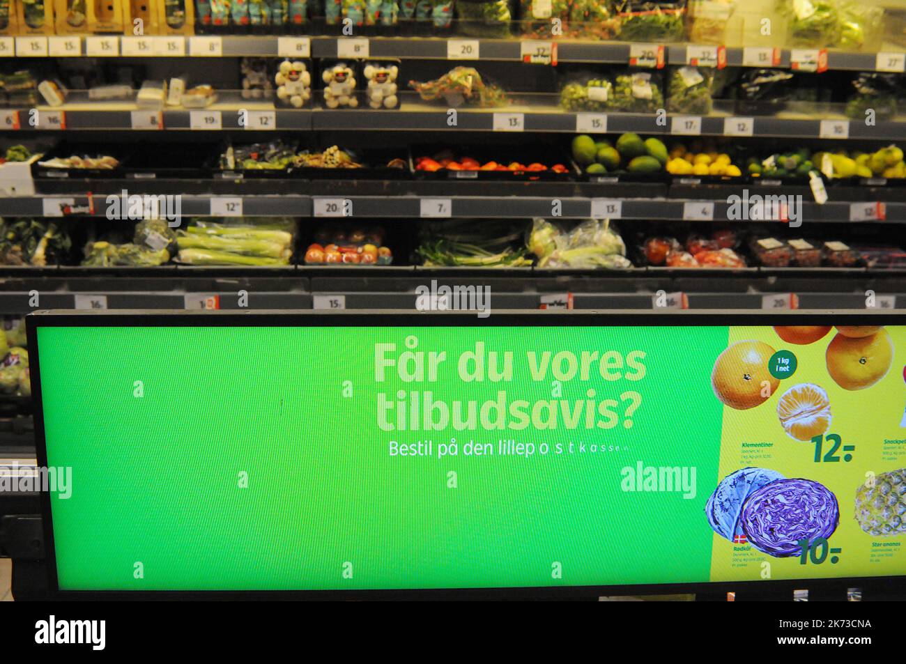Copenhagen /Denmark/17 October 2022/ Grocery shoppers at grocery store ...