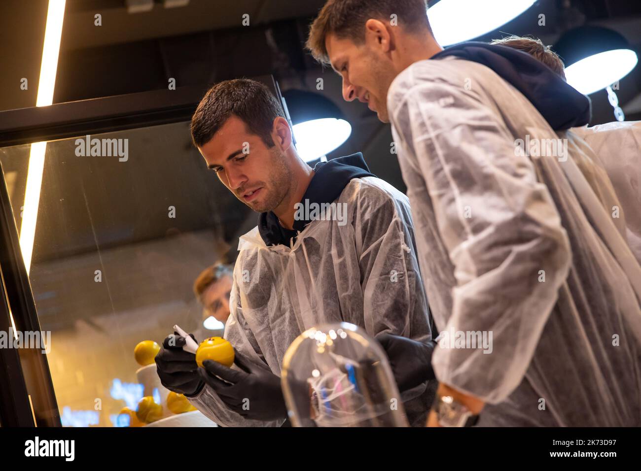 Polish Hubert Hurkacz and Russian Karen Khachanov pictured during a ...