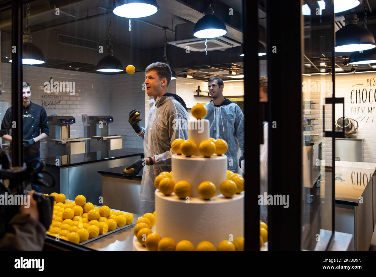 Polish Hubert Hurkacz, Russian Karen Khachanov and Belgian David Goffin ...