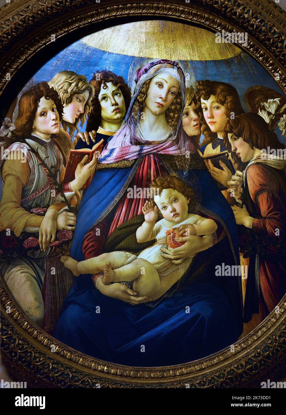 Madonna of the Pomegranate 1487 tempera on a wood panel by Italian ...