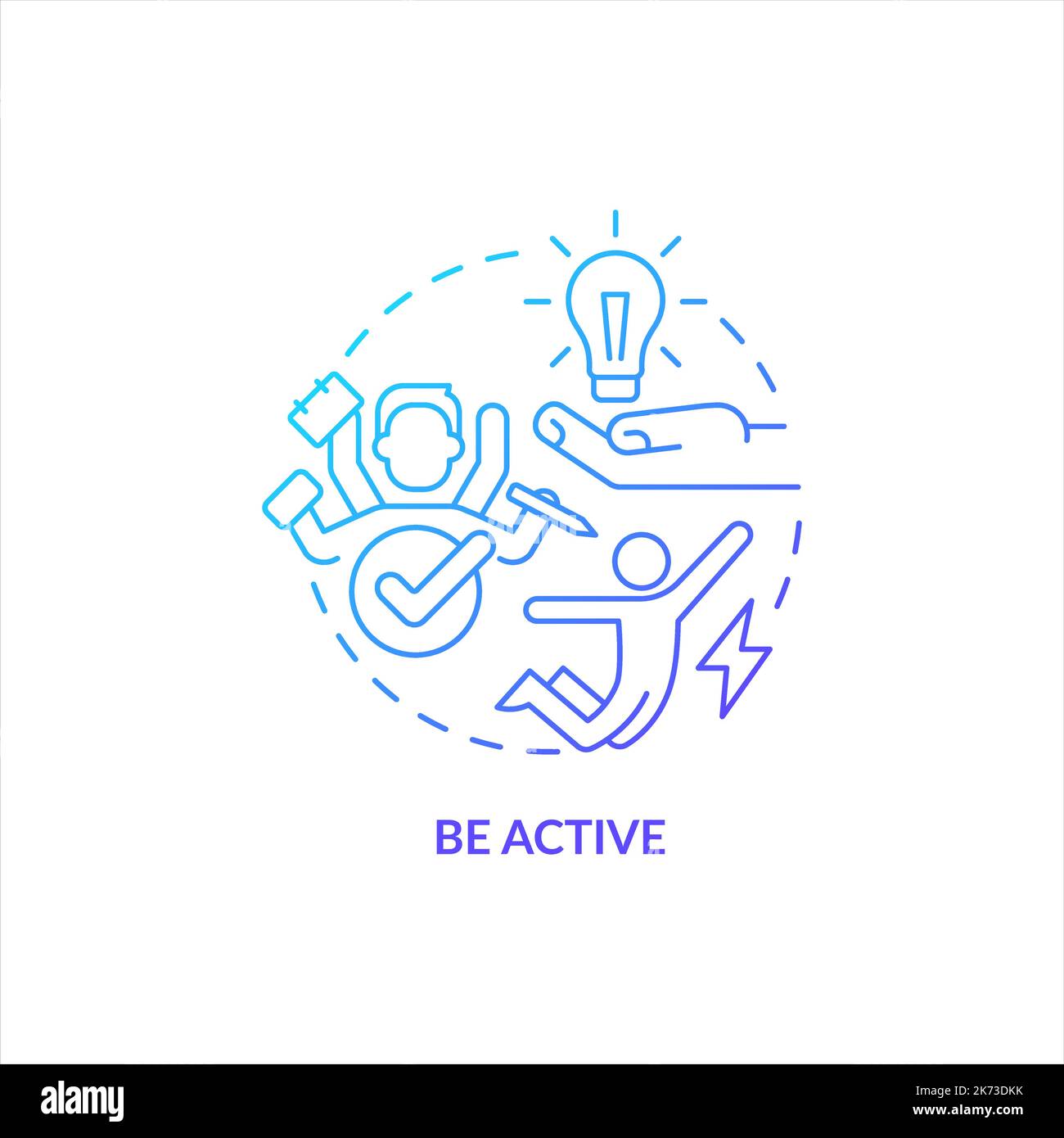 Be active blue gradient concept icon Stock Vector Image & Art - Alamy