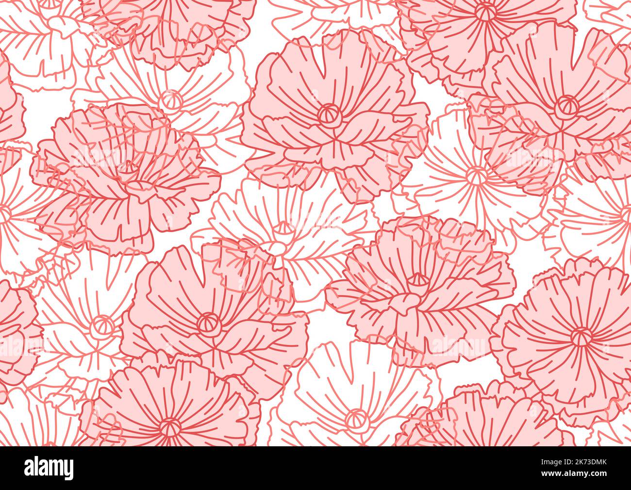 Seamless pattern with poppy flowers. Beautiful decorative plants Stock ...