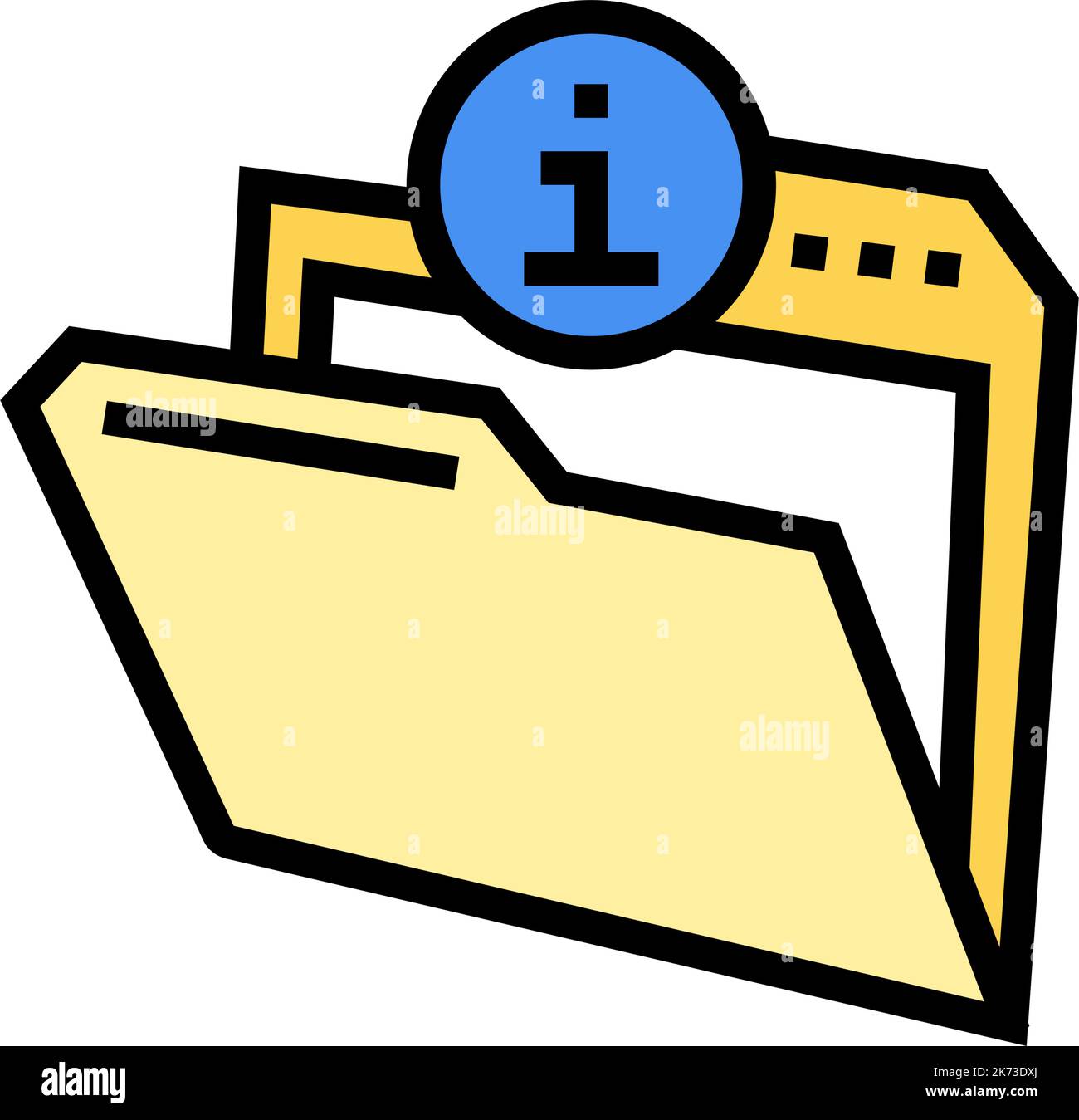 information folder color icon vector illustration Stock Vector Image ...