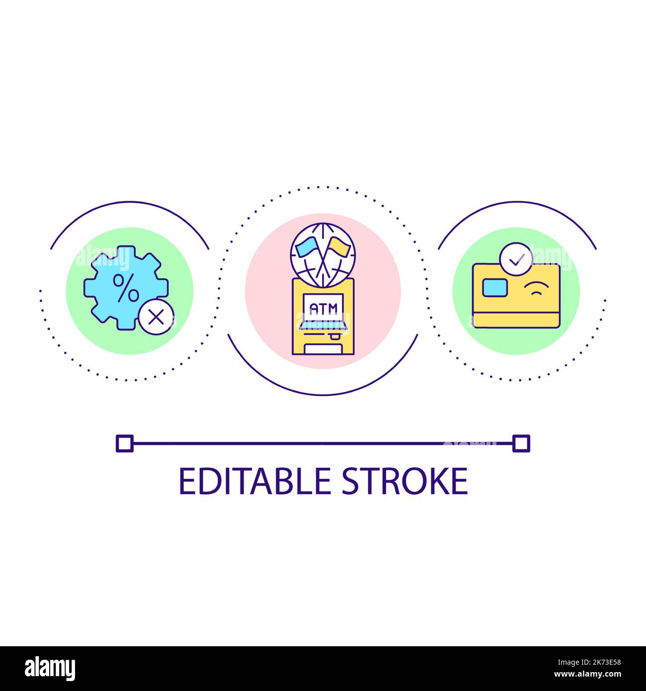 International bank ATM loop concept icon Stock Vector Image & Art - Alamy