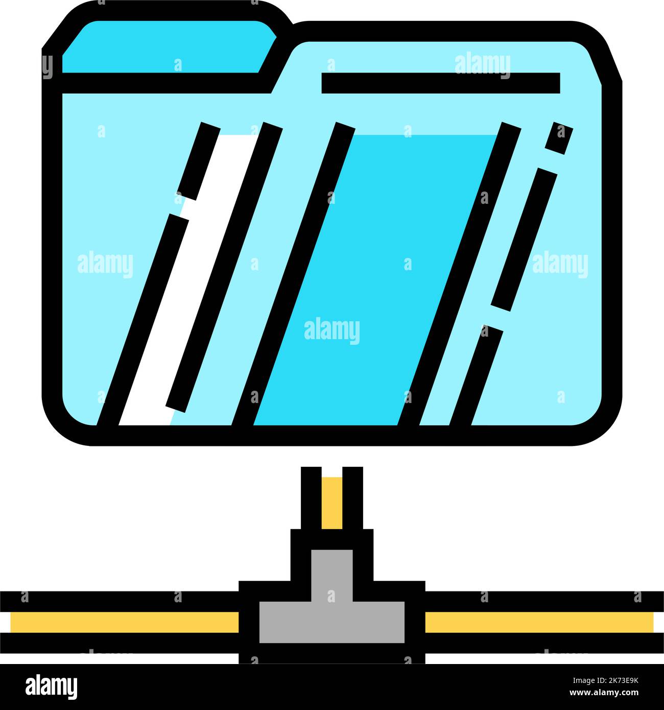 Data Folder Color Icon Vector Illustration Stock Vector Image And Art Alamy