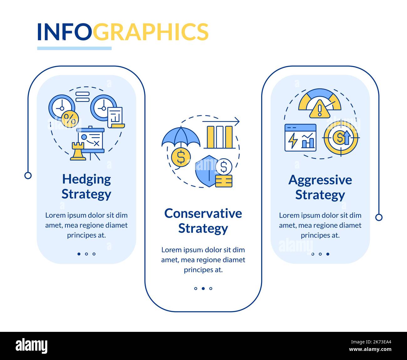 Working capital strategies blue rectangle infographic template Stock ...