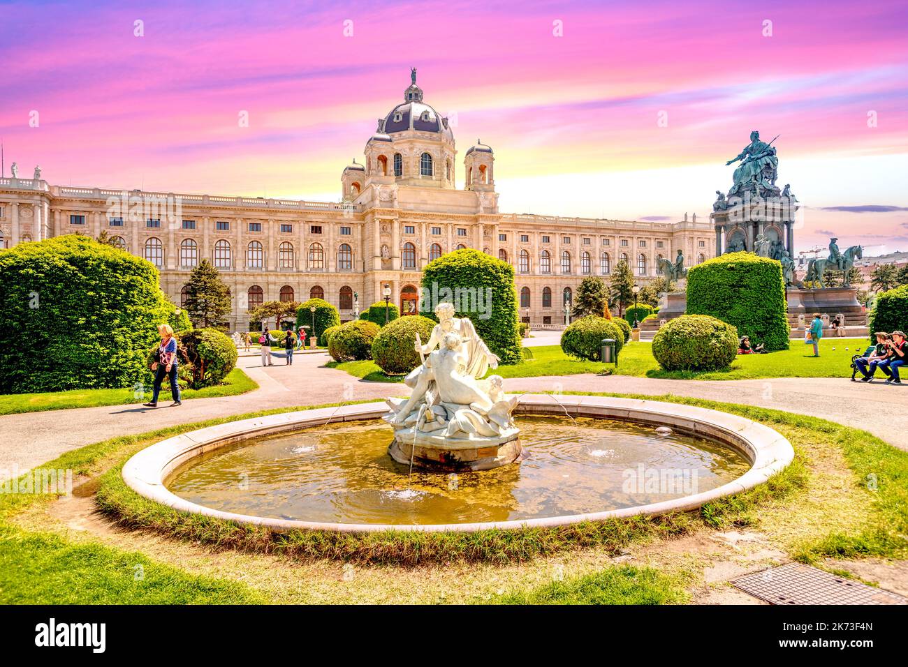 Maria Theresia Square, Vienna, Austria Stock Photo - Alamy