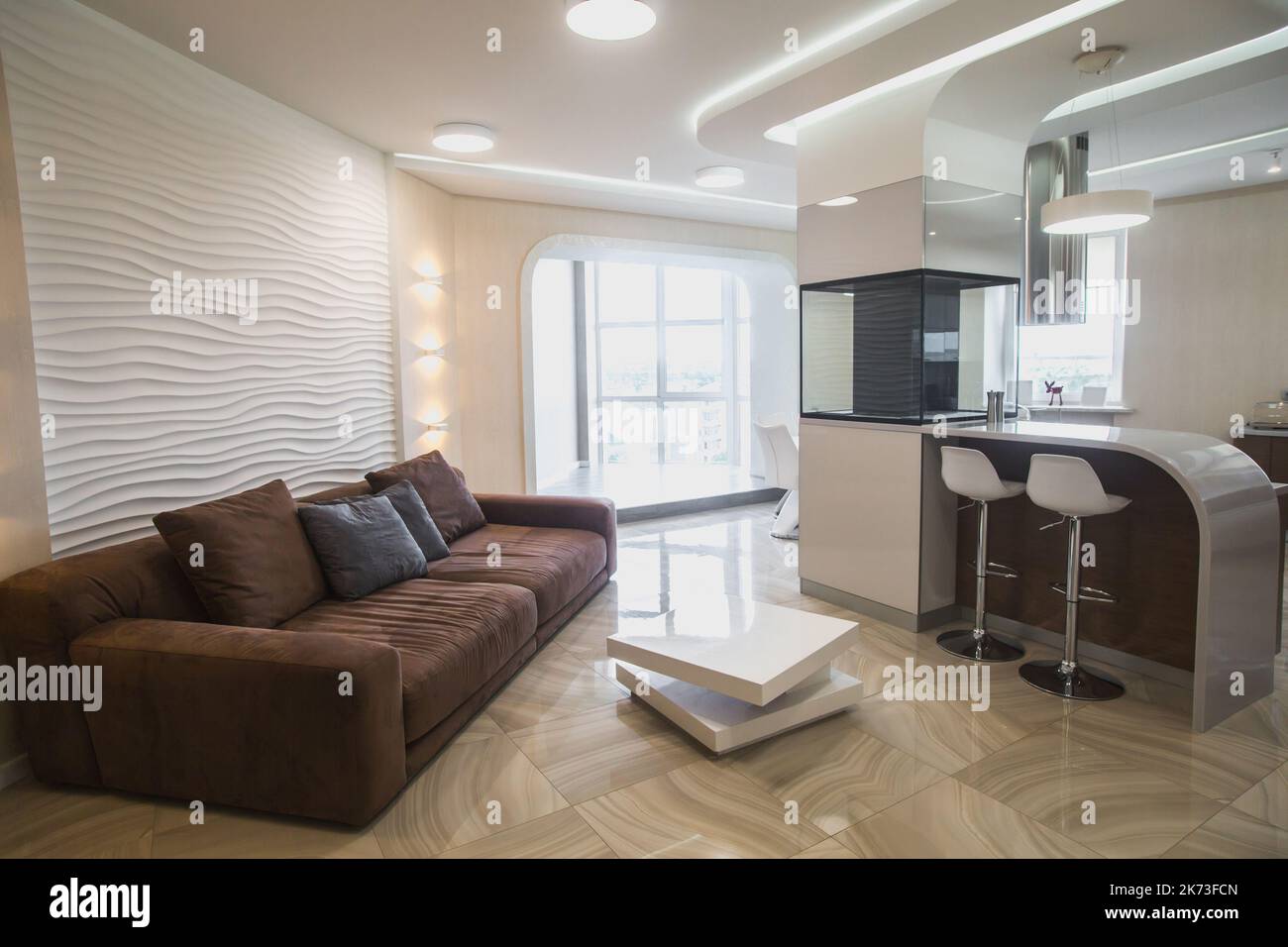 Beautiful modern apartment interior. Real estate concept. Nice real ...