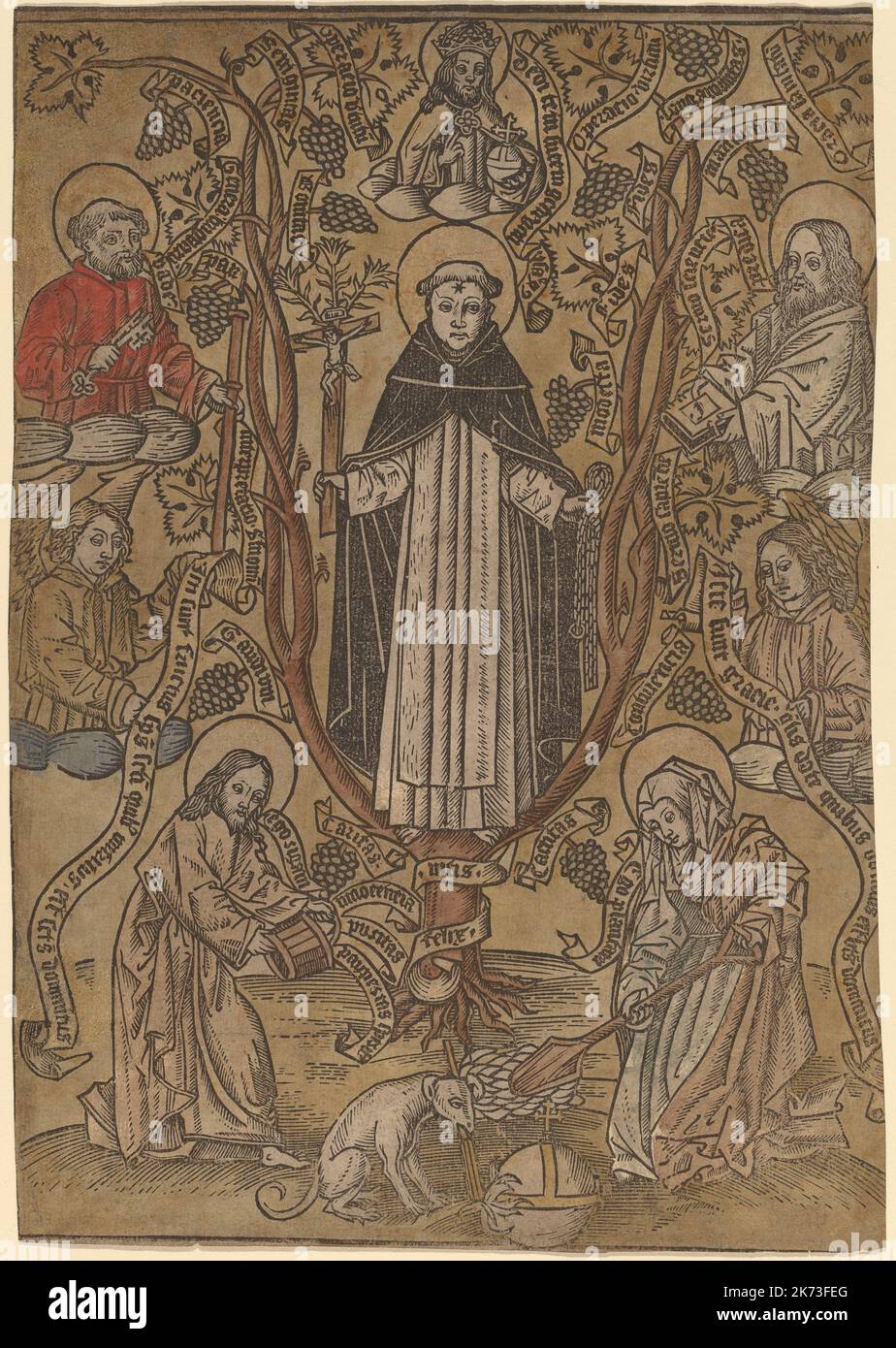 Anonymous Dutch - The Genealogical Tree of the Dominicans, 1480/1490 ...