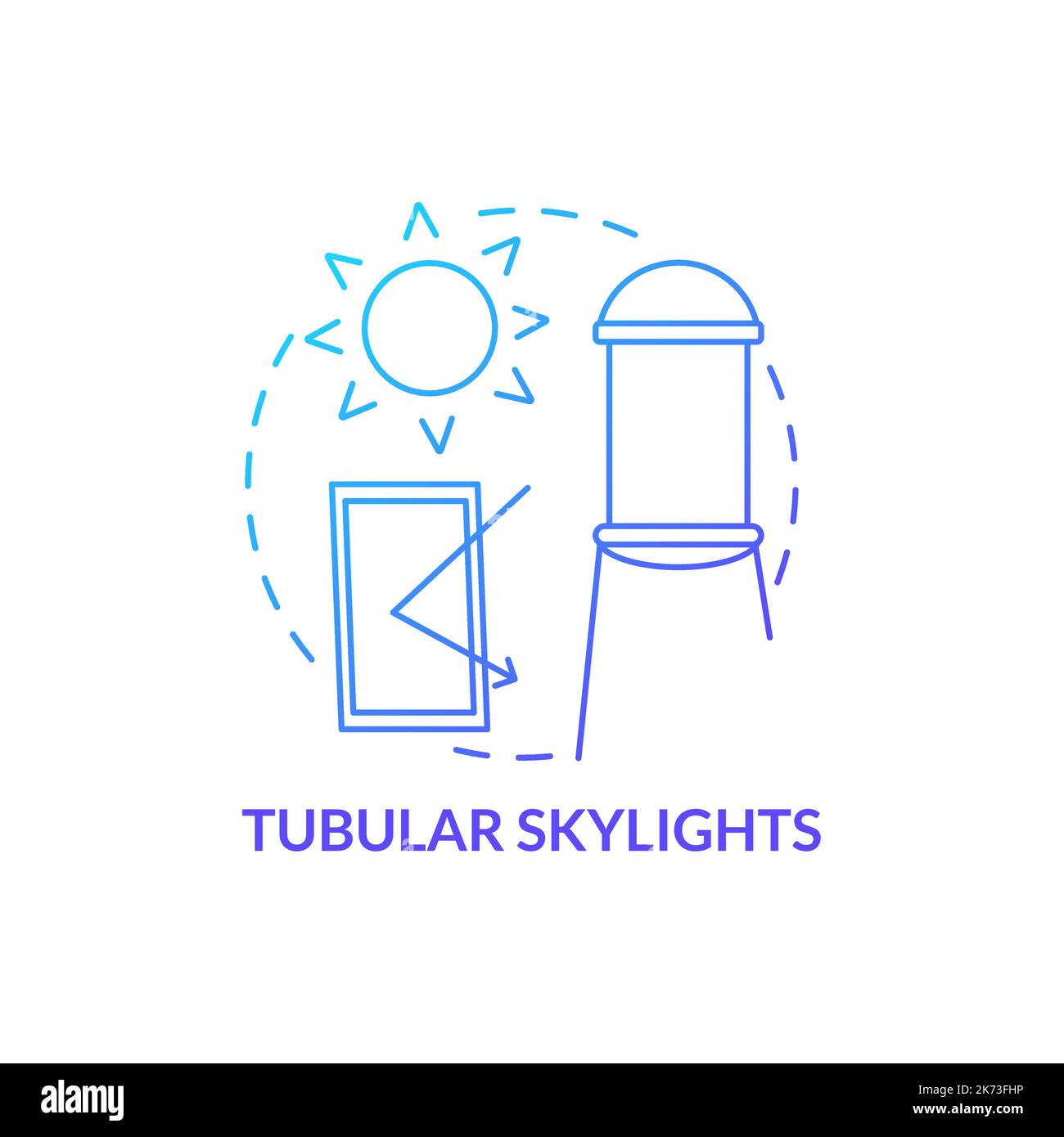 Tubular skylights blue gradient concept icon Stock Vector Image & Art - Alamy