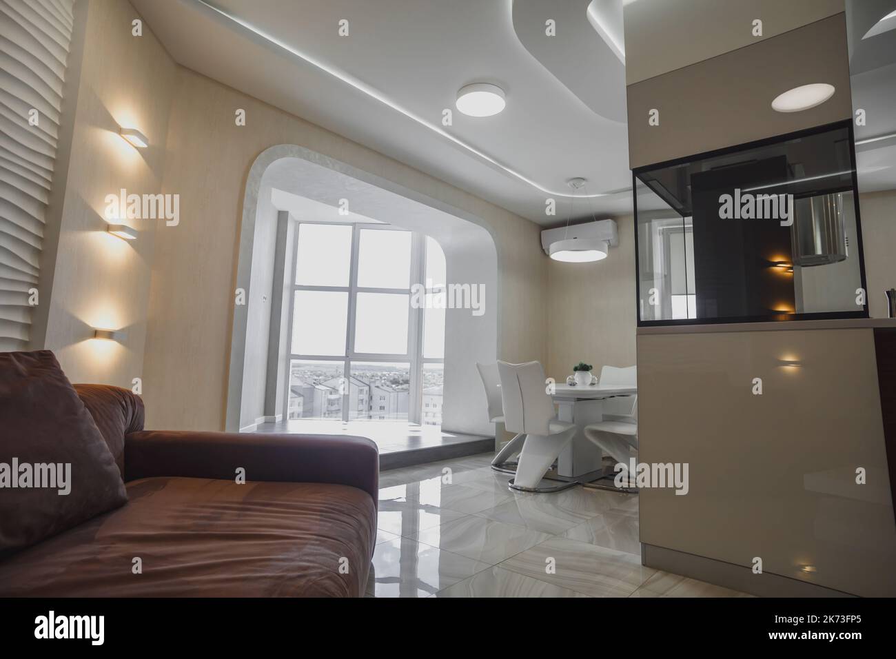 Beautiful modern apartment interior. Real estate concept. Nice real ...