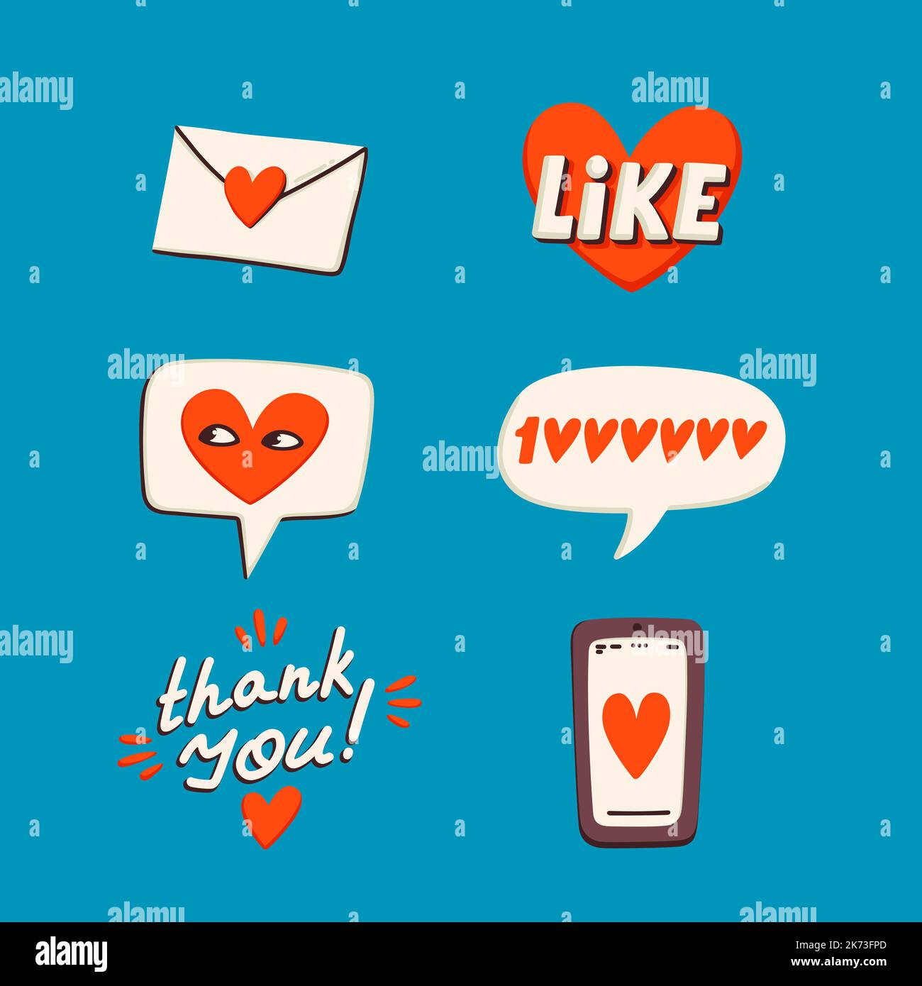 Social media stickers, like, heart, gletter, etc. Making a blog or vlog ...