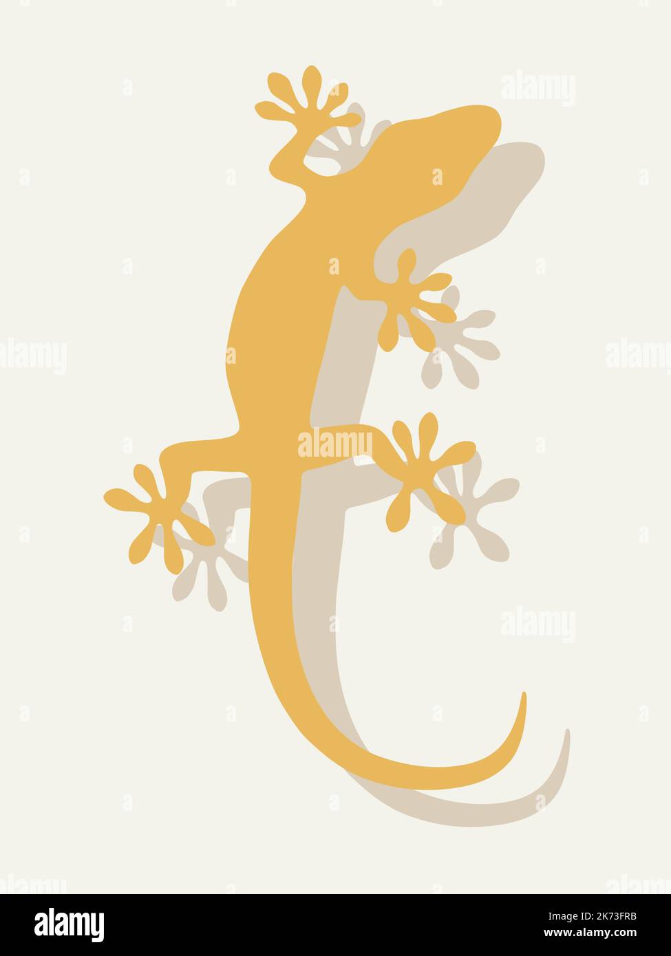 Gecko in yellow and his shadow Stock Vector Image & Art - Alamy