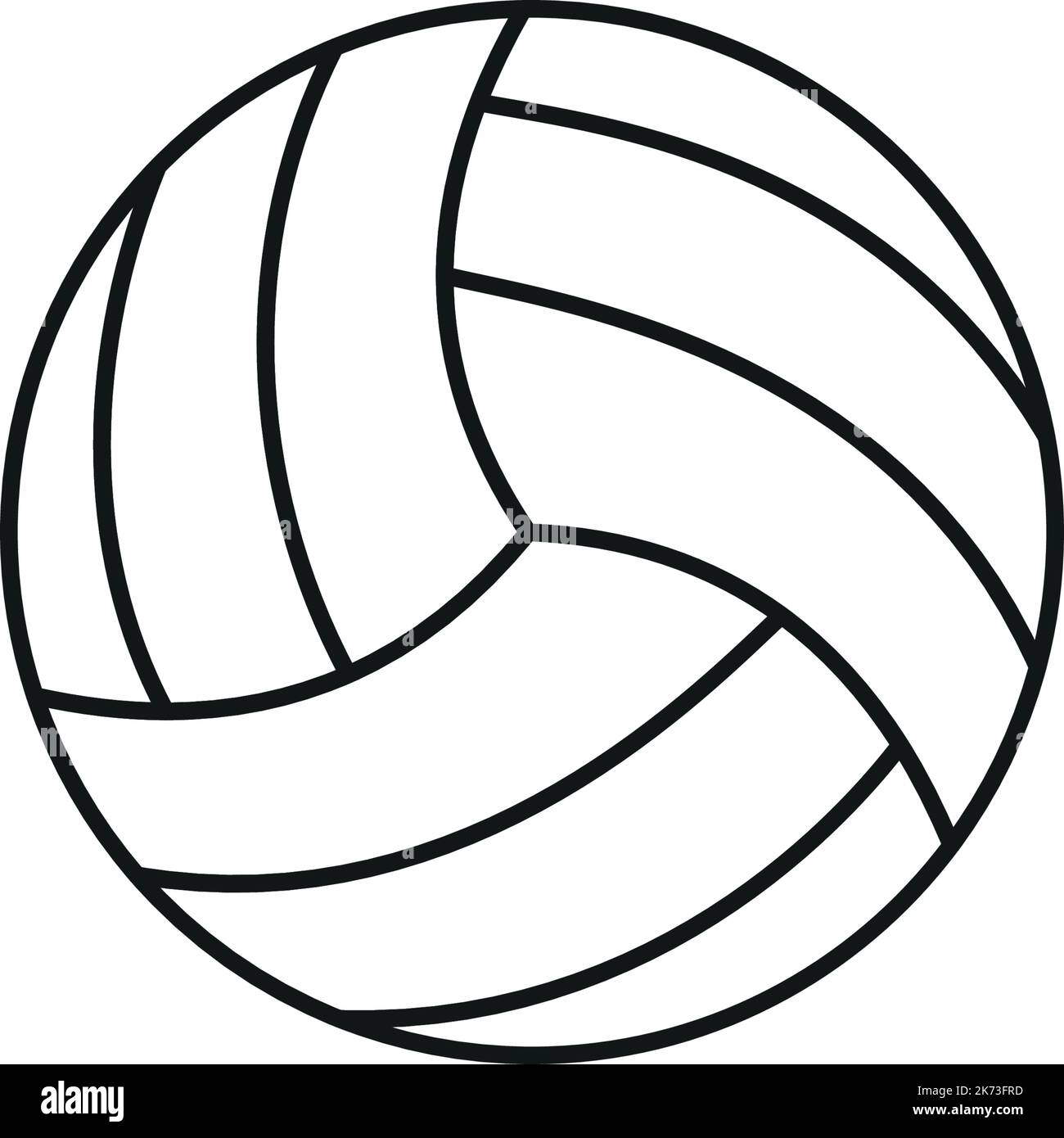 Volley ball icon vector sign and symbol isolated on white background ...