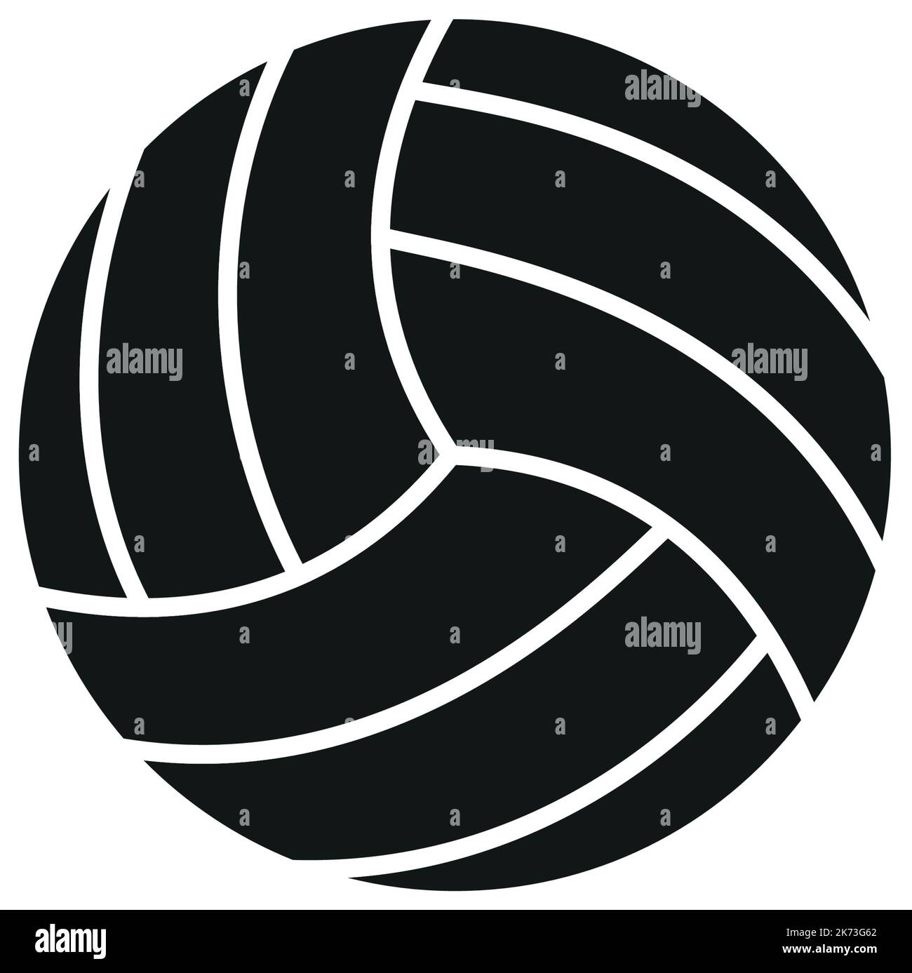 Volley ball icon vector sign and symbol isolated on white background ...