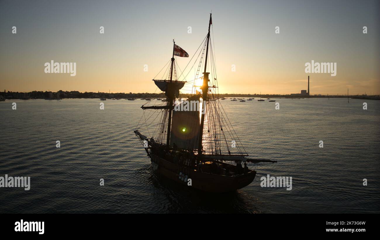 Melbourne, VIC, Australia - 5th May 2022 - Tall Ship Enterprize at ...