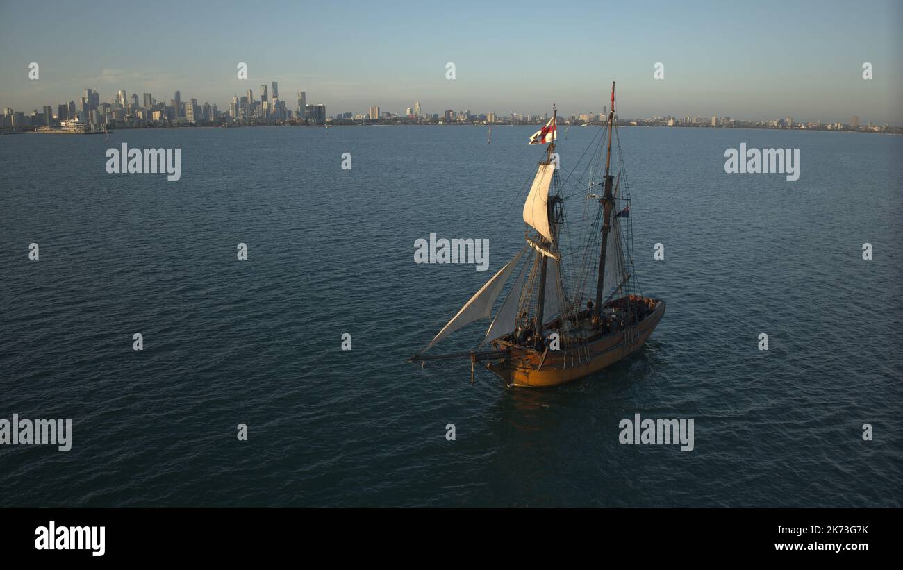 Melbourne, VIC, Australia - 5th May 2022 - Tall Ship Enterprize at ...